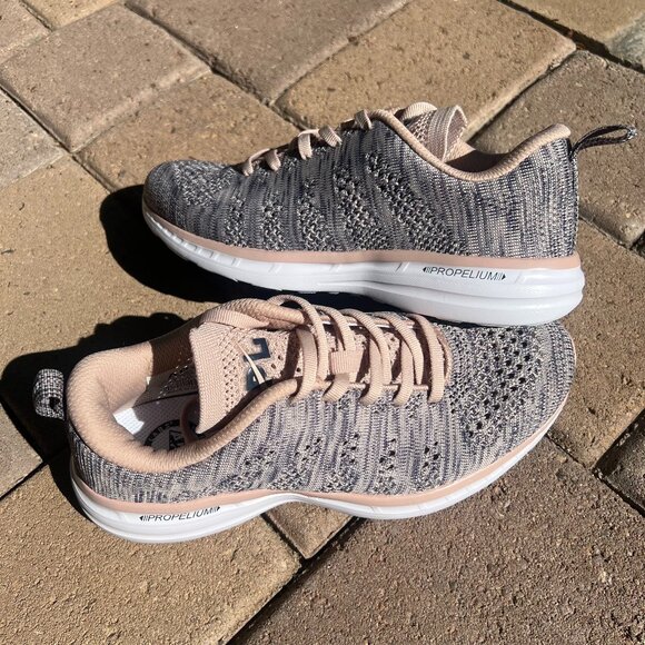 APL | Shoes | New Apl Techloom Pro Sneakers Bleached Pink Grey White 7 ...